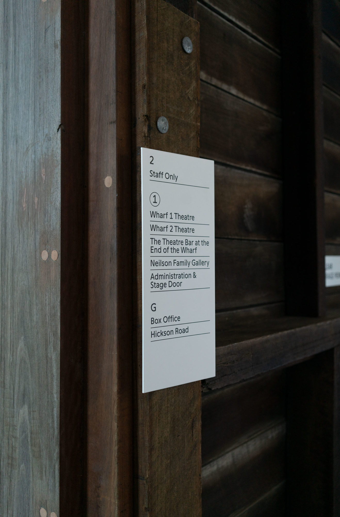 Sydney Theatre Company – Wharf Renewal Wayfinding